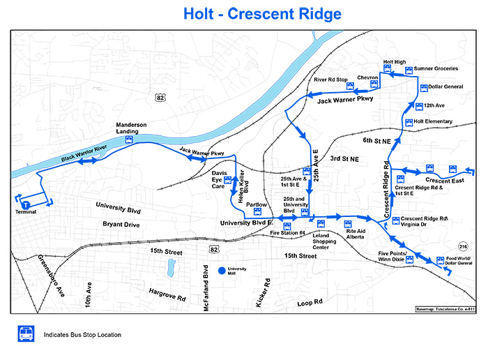 Tuscaloosa Transit Authority - Holt Route